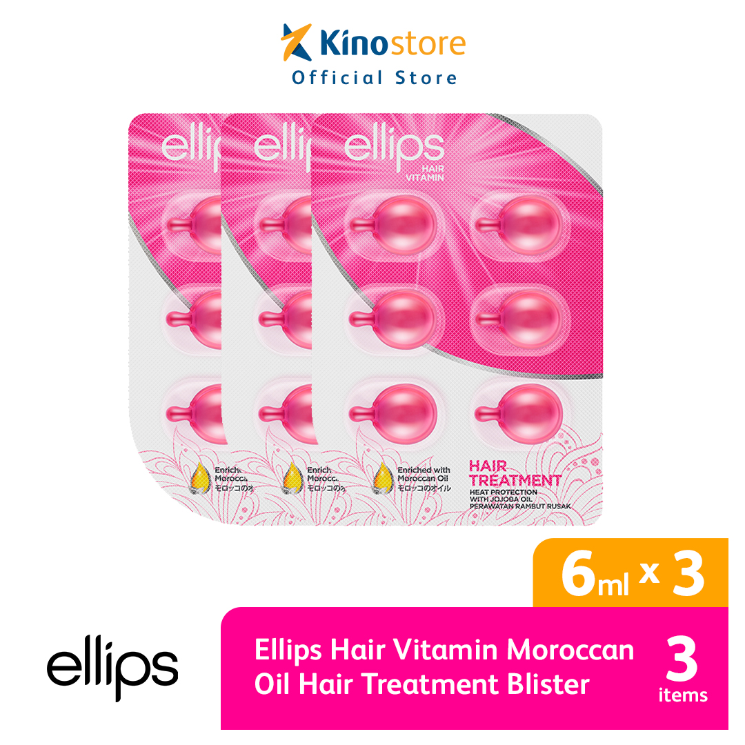 Ellips Hair Vitamin Moroccan Hair Treatment Blister 6 Butir - Paket Isi ...