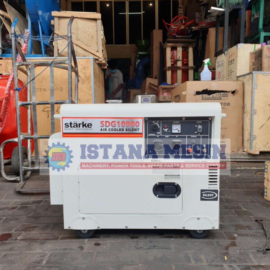 7.5KVA GENSET SILENT 6000W DIESEL GENERATOR STARKE SDG 10900 STARTER ...