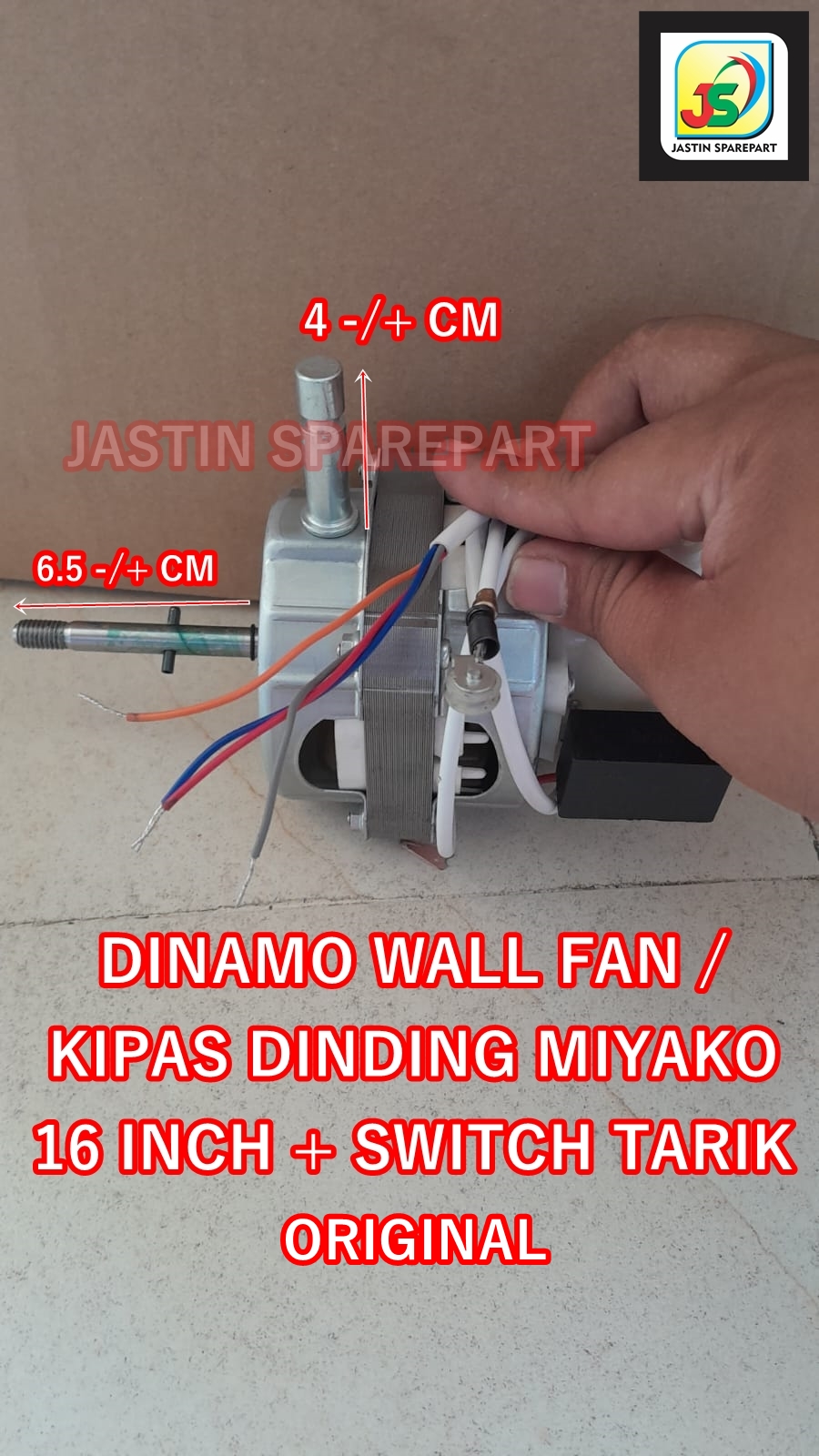 DINAMO WALL FAN / KIPAS DINDING MIYAKO ORIGINAL 16 INCH + SWITCH TARIK ...