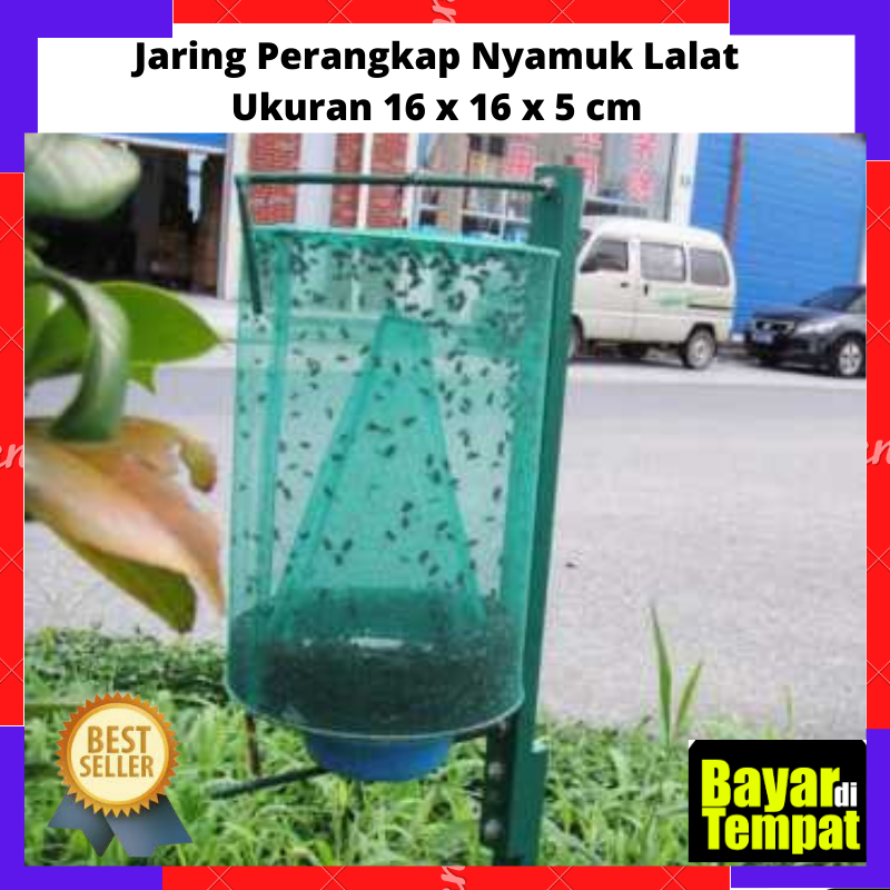 Makmur- Alat Pengkap Nyamuk dan Lalat Ukuran 16 x 16 x 5 cm Perangkap ...