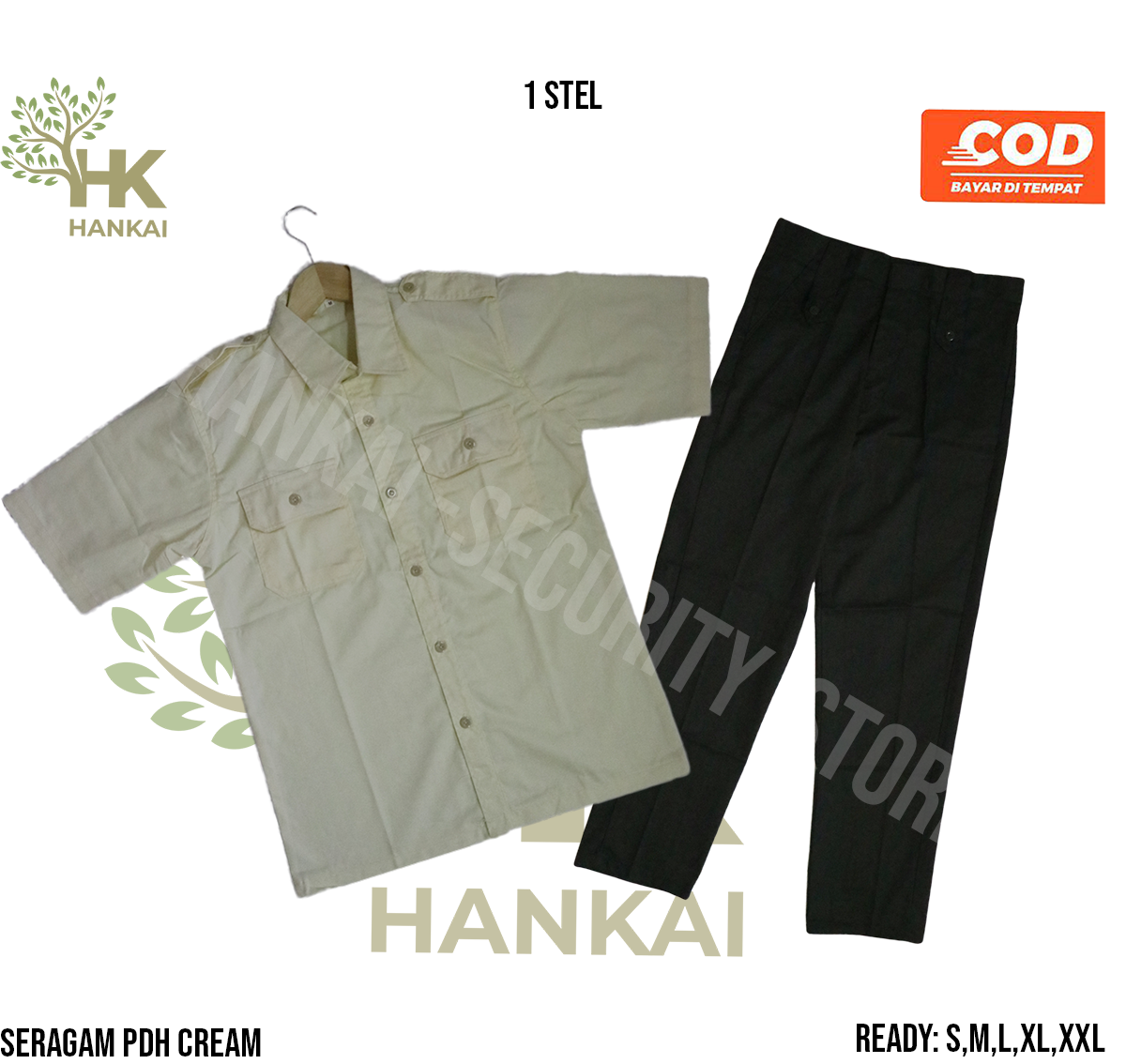 Seragam PDH Satpam Baru Cream Seragam Satpam Krem Terbaru 2022 Lengan ...