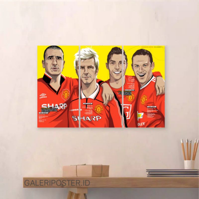 1Set Poster Manchester United Wall Decor Manchester United Hiasan ...