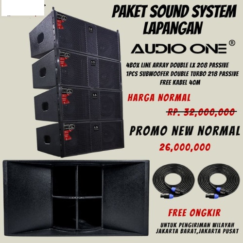 Paket Sound System Lapangan Line Array Murah Audio One Garansi 1 Tahun ...