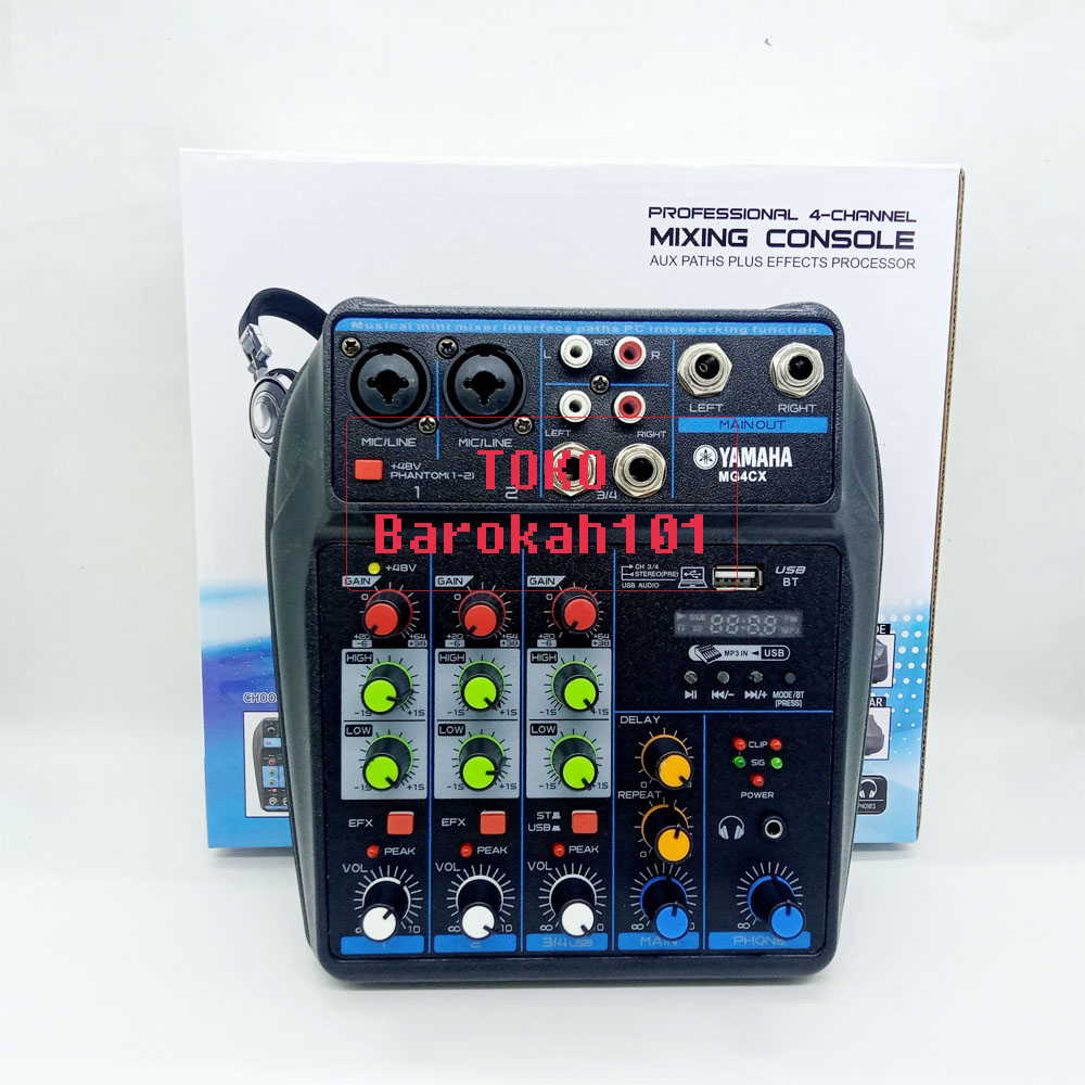 Mixer Mixing audio mini 4ch Yamaha MG4CX 4 channel bluetooth USB Mikser ...