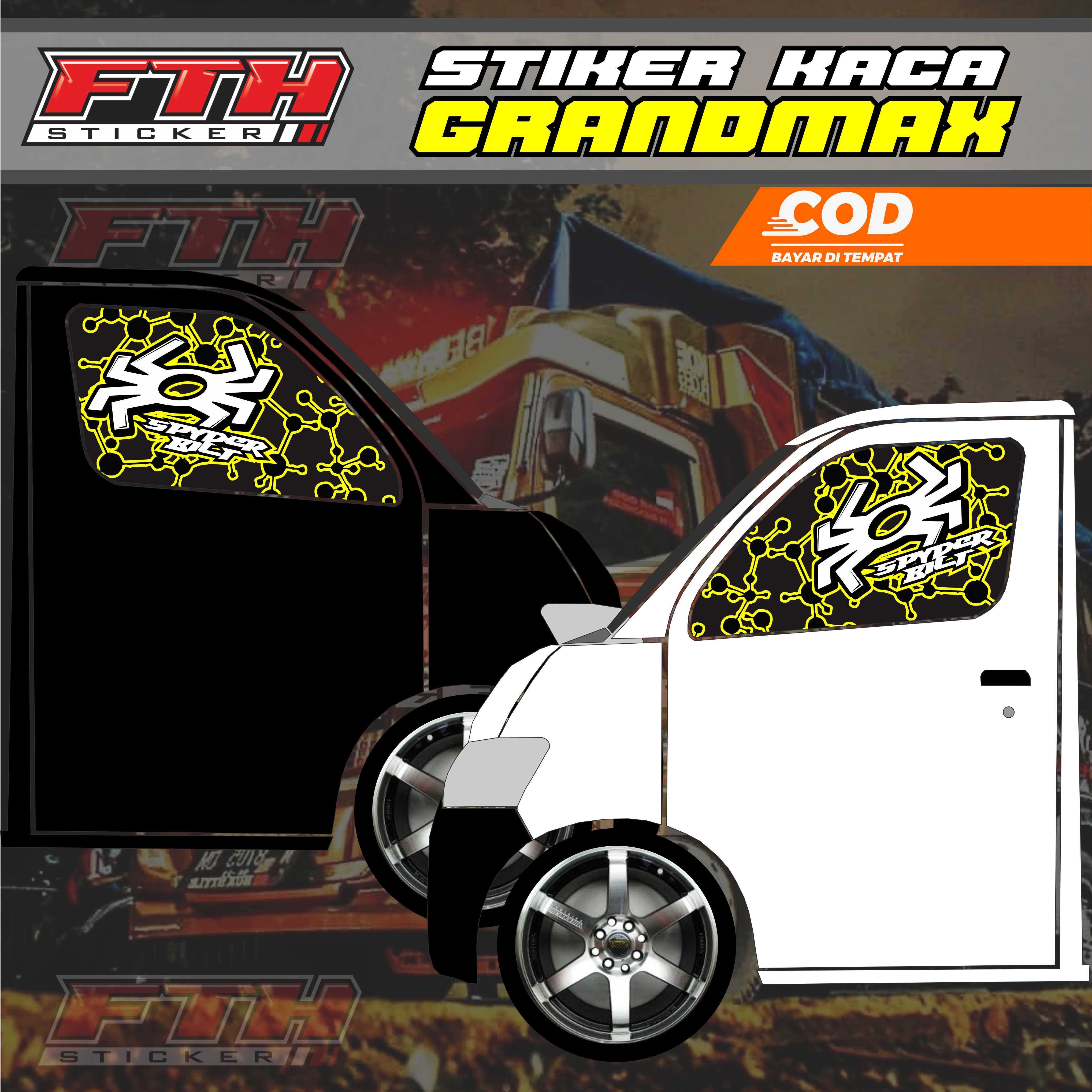 Sticker One Way Kaca Grand Max Pick Up Sticker kaca Mobil One Way Truck ...