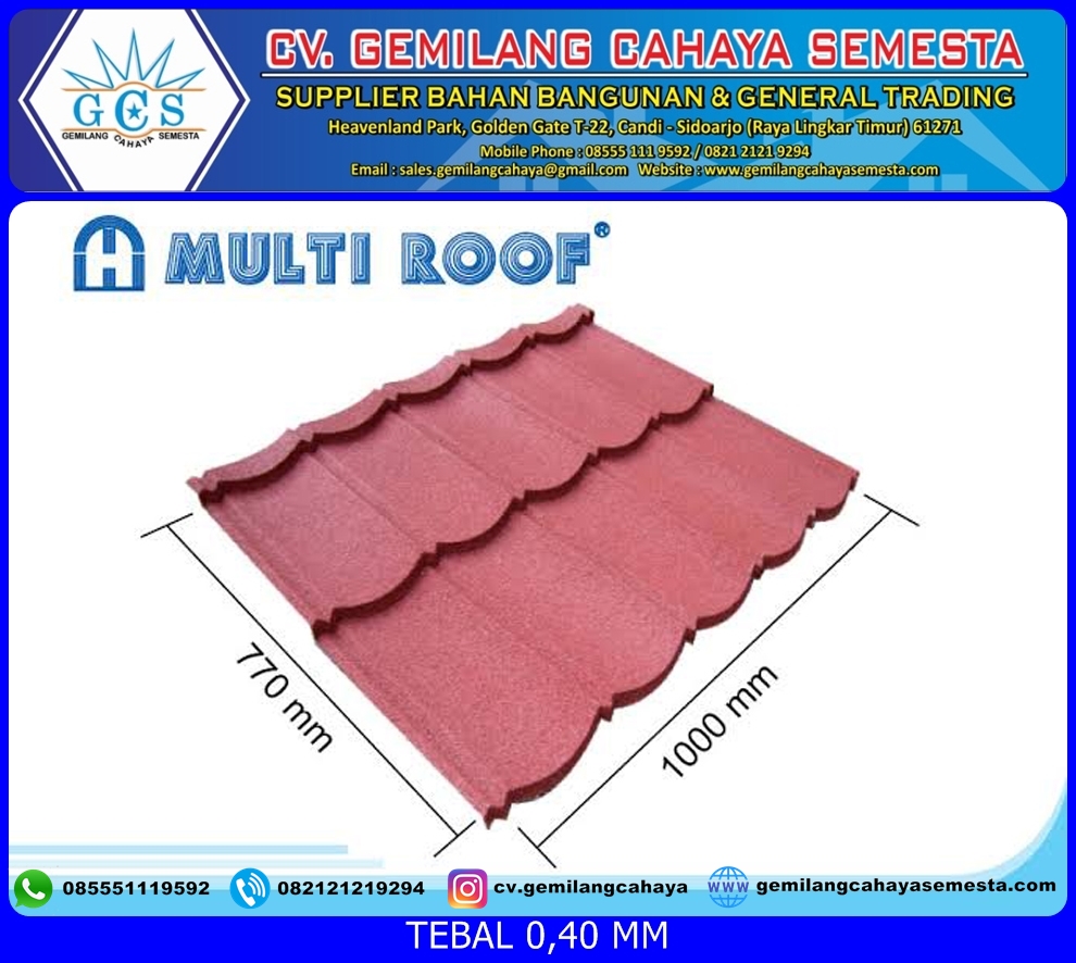 Genteng Metal Multiroof - Stone (Berpasir) | Lazada Indonesia