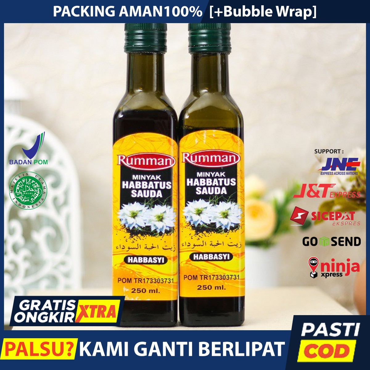 Minyak Habbatus Sauda 250ml - Rumman - Herbal Antioksidan, Antimikroba ...