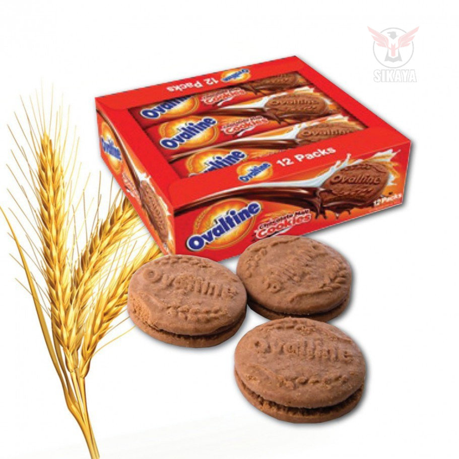 Biskuit Ovaltine Chocolate Malt Cookies 1 Kotak Isi12 Pcs cemilan anak ...