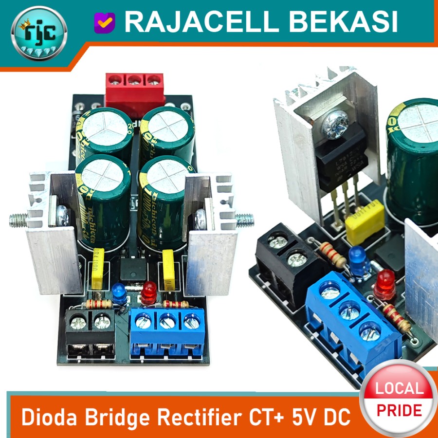 DC Rectifier 3A60 12V CT +5V Penyearah Tegangan Power Supply Simetris ...