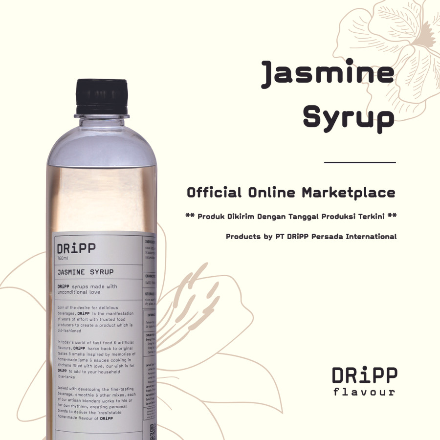 DRiPP Syrup Jasmine Syrup 760ml dripp sirup Jasmine 760ml | Lazada ...