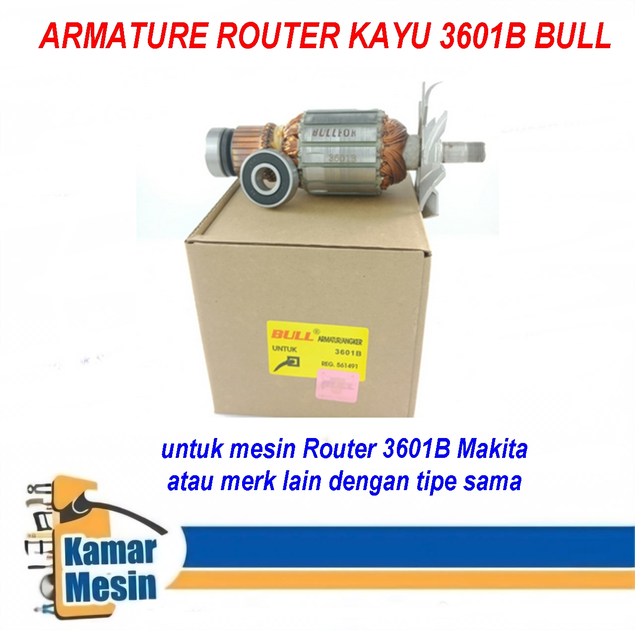 Armature Router Kayu Makita 3601B Bull Angker Router 3601B Bull ...