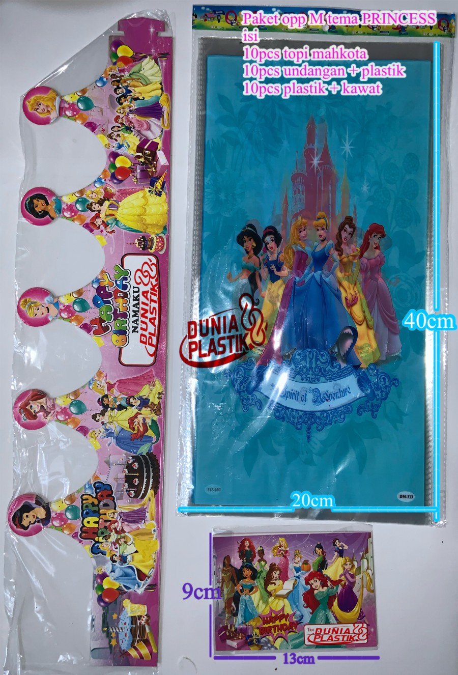 isi10SET PAKET opp M PRINCESS plastik bungkus packing snack souvenir ...