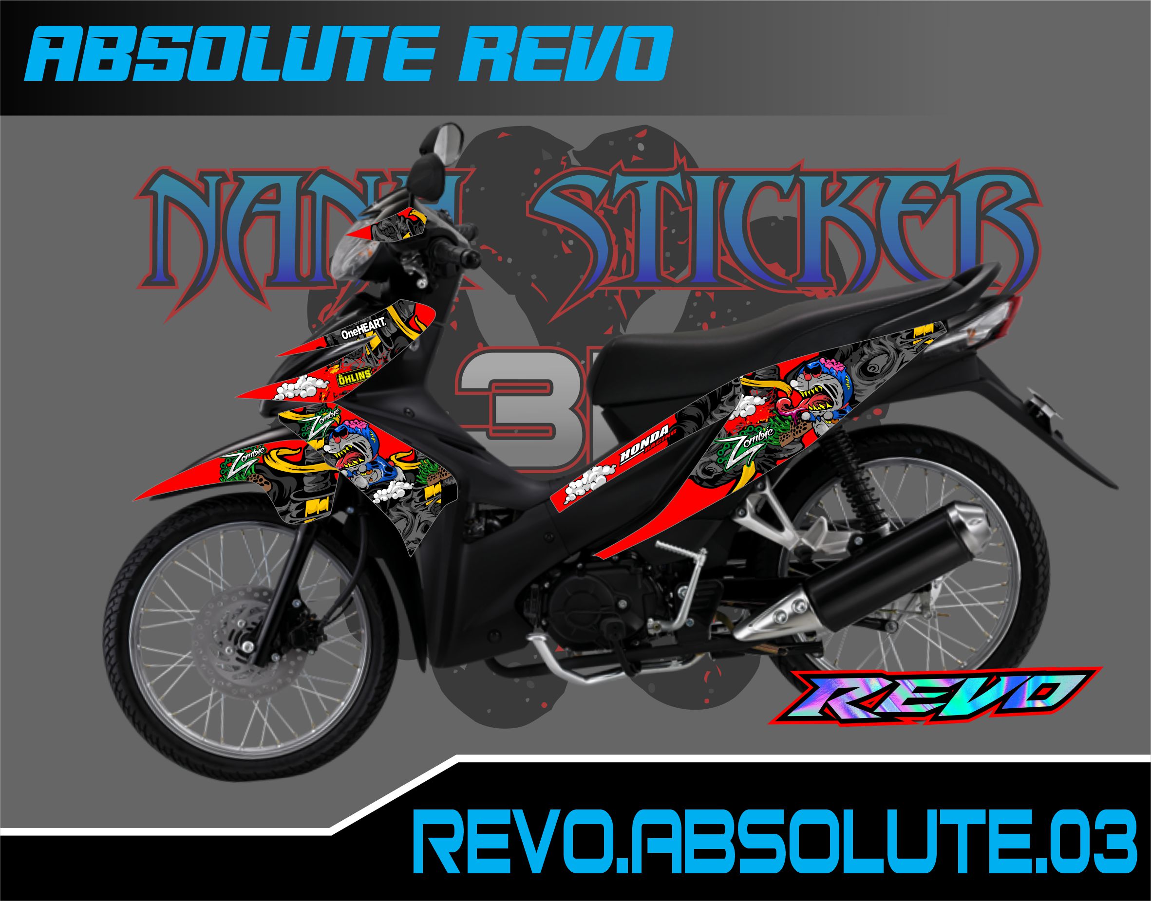 Striping REVO ABSOLUTE DORAEMON ZOMBIE - Stiker REVO ABSOLUTE List ...