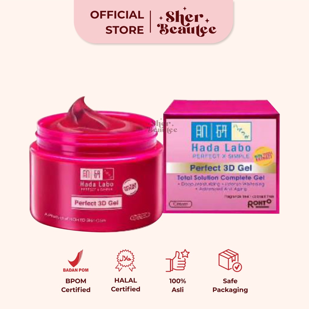 Hadalabo Perfect 3D 40Ggr | Moisturizer | Pelembab Wajah | Anti aging [Hada labo] | Lazada Indonesia