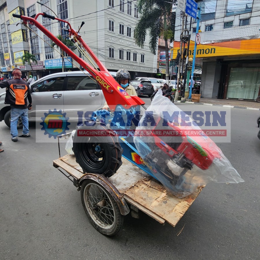 MESIN BAJAK SAWAH HAND TRAKTOR TANGAN QUICK M1000 COMPLETE MESIN DIESEL ...