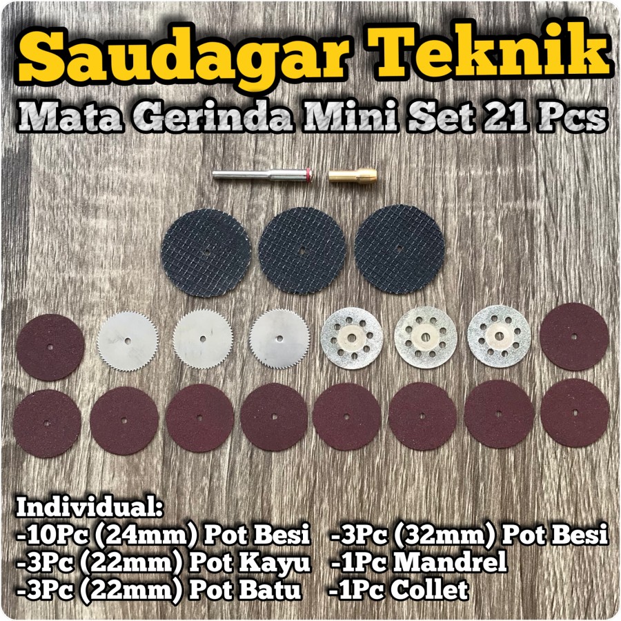 Mata Gerinda Mini Set Mata Diamond Mini Grinder Set - Ikura Set 21Pcs ...