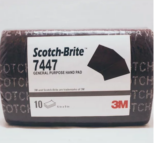 Scotch Brite 3M 7447 Amplas Merah Maroon General Purpose Hand Pad - 6 ...