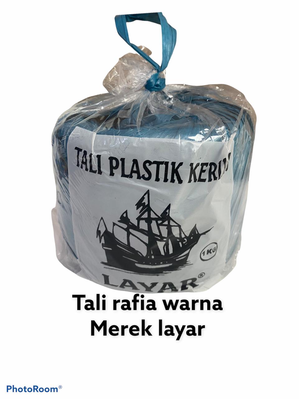 TALI RAFIA/TALI PLASTIK/TALI IKAT MEREK LAYAR UKURAN 1KG WARNA DAN ...