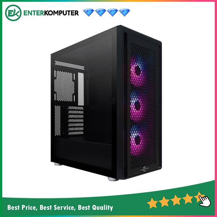 Casing PC CUBE GAMING STALLA BLACK - ATX - Vertical GPU Exclude Riser ...
