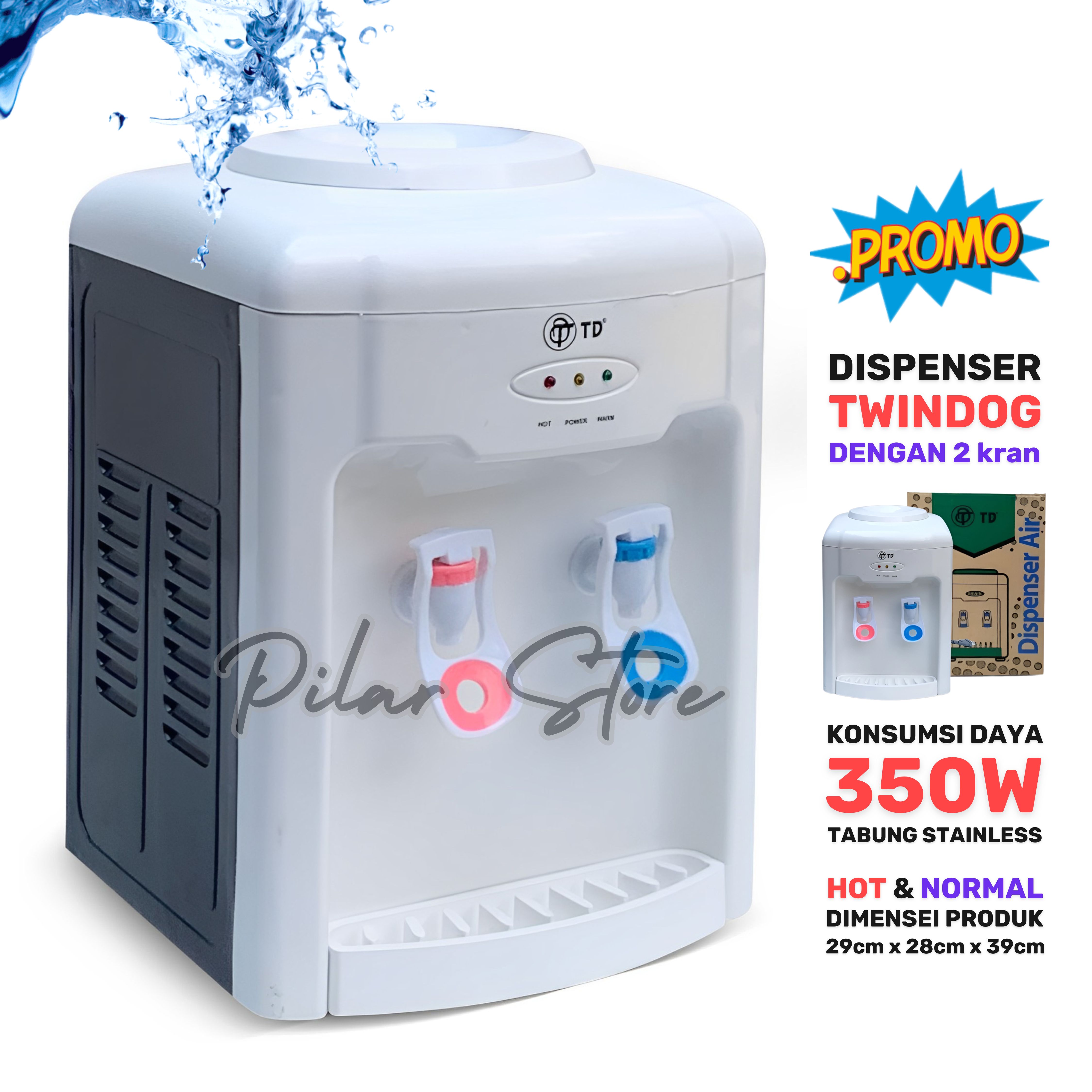 Dispenser Galon Air Panas dan Normal Dispenser Best Quality TD-377 ...