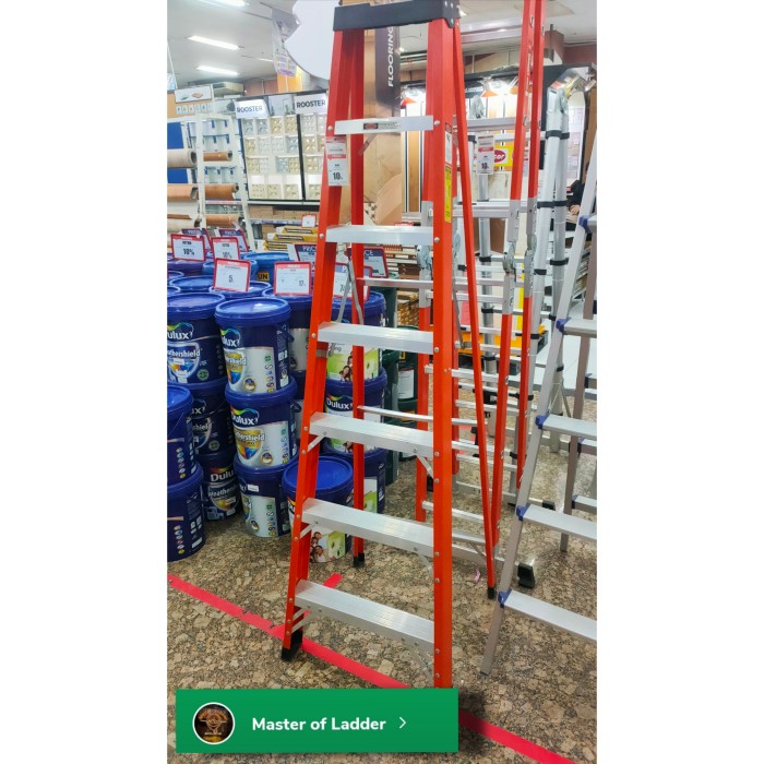 Zehn Tangga Fiberglass 6 step 1.8 mter tangga PLN anti setrum | Lazada ...