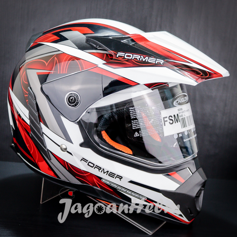 CARGLOSS HELM FORMER SUPERMOTO EDGE | WHITE | CARGLOS | Lazada Indonesia