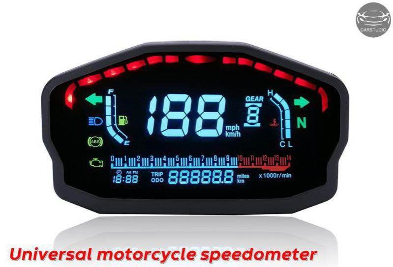 Speedometer Digital Universal ORIGINAL rx3n LED Odometer Lampu Latar ZT ...