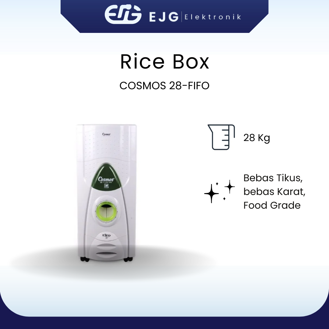 Cosmos RICE BOX FIFO 28 KG Tempat Penyimpan Beras 28KG FIFO28 | Lazada ...