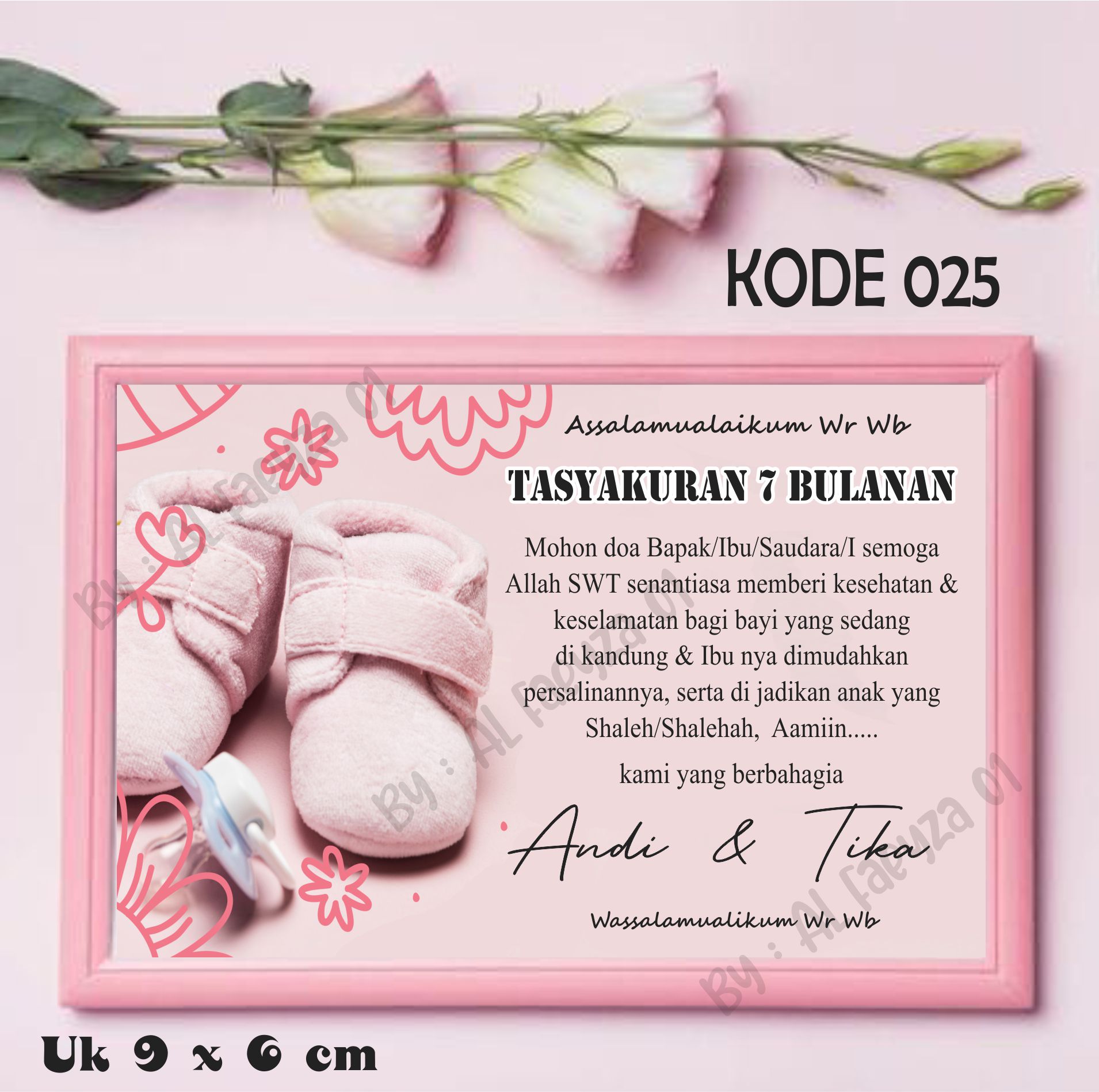 kartu tasyakuran 4 & 7 bulanan ( isi 50 ) | Lazada Indonesia