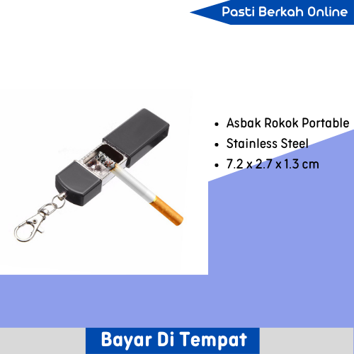 Asbak Mini Portable - Asbak Rokok Portable Enclosed Ashtray Stainless ...