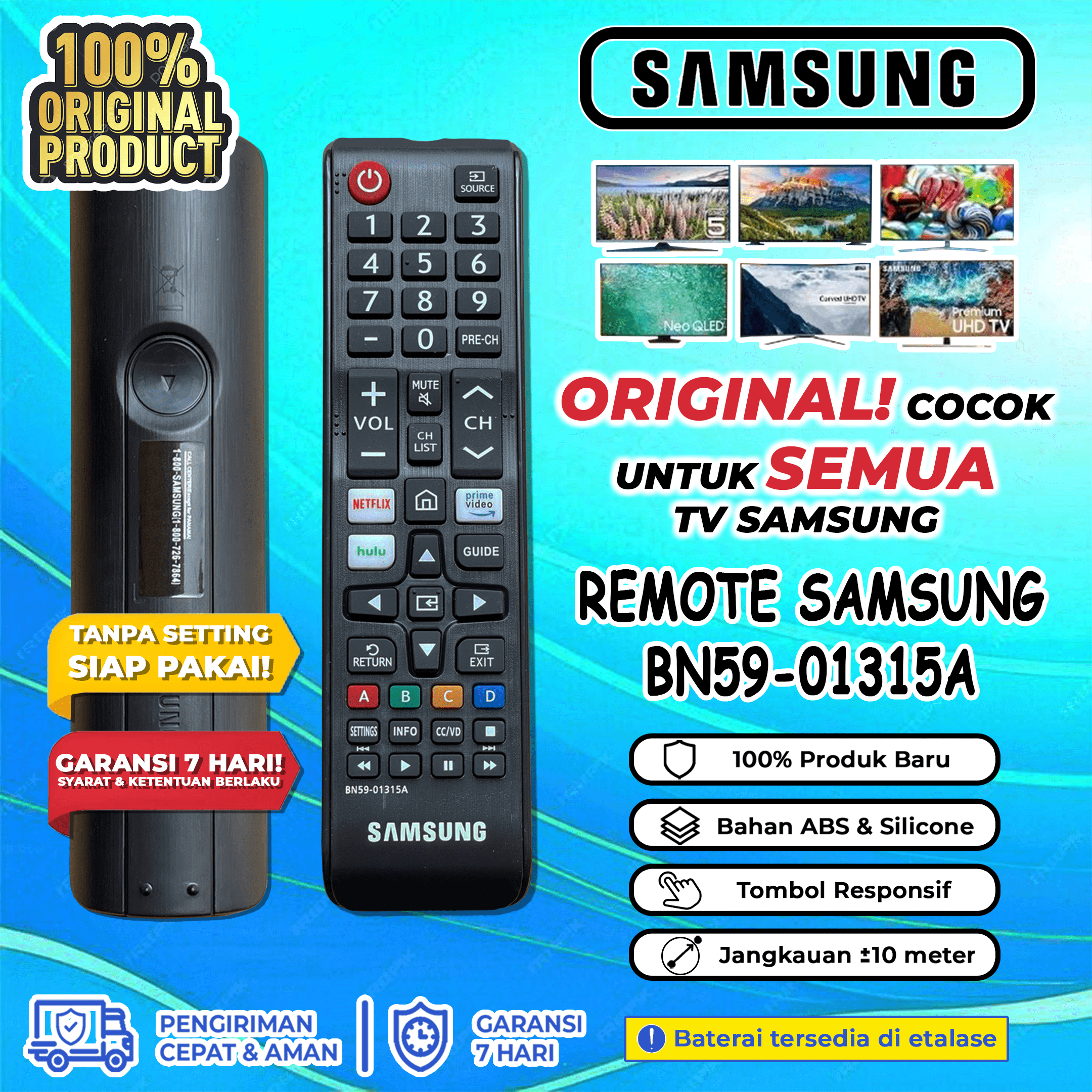 REMOTE TV LED LCD SAMSUNG BN59-01315A REMOT SAMSUNG ORIGINAL | Lazada Indonesia