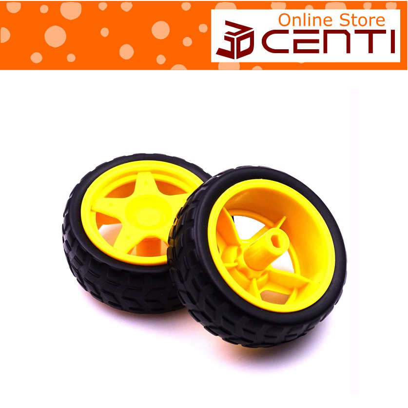 RODA BAN WHEEL SMART CAR ARDUINO KUNING 68mm High Quality | Lazada ...