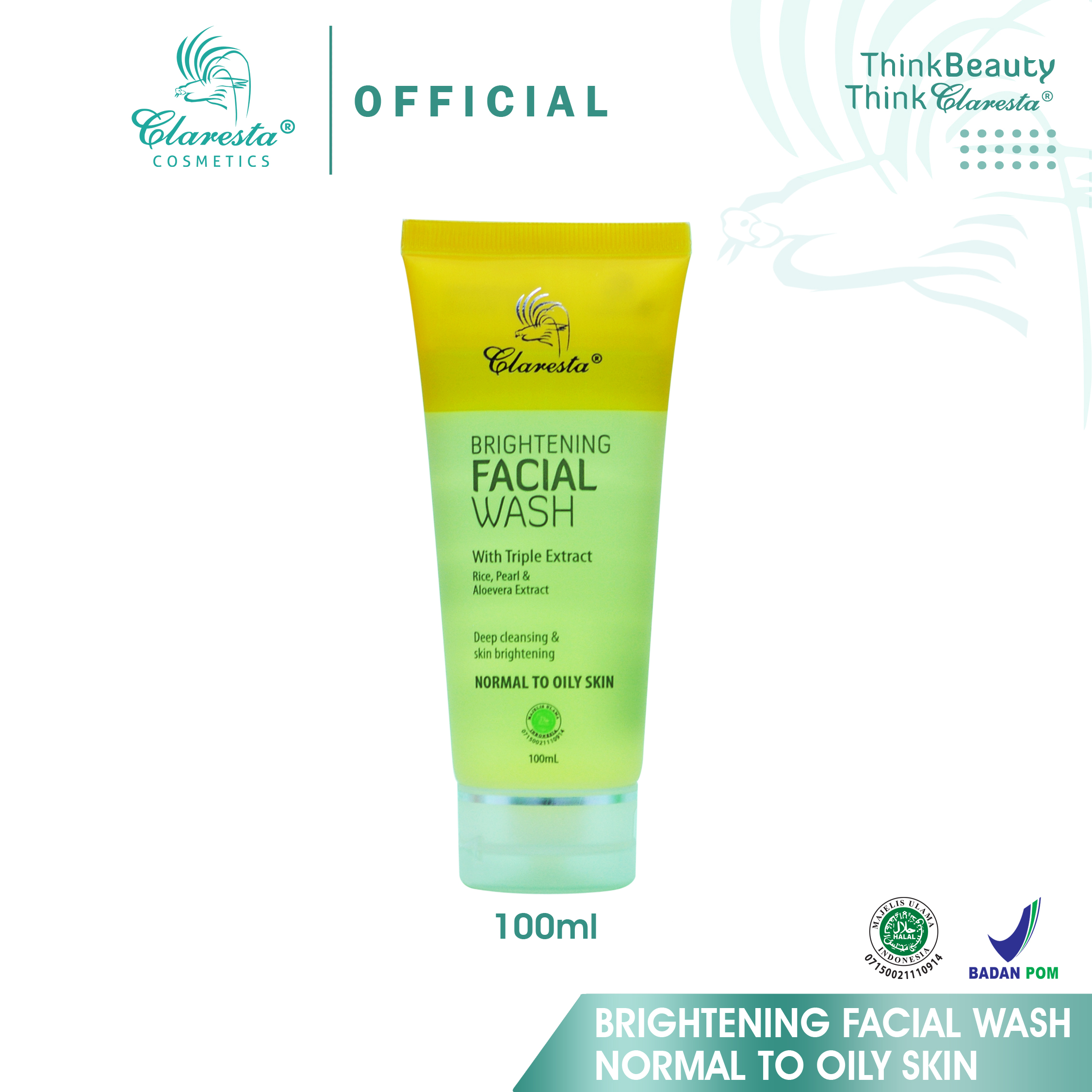 Claresta Brightening Facial Wash Normal To Oily Skin | Lazada Indonesia