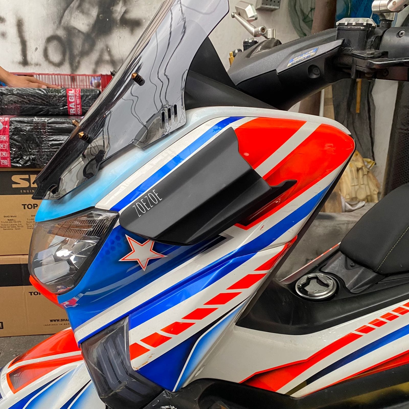 Side Air Flow All New Nmax 2020-2022 Side Winglet Nmax New Hitam Doff ...