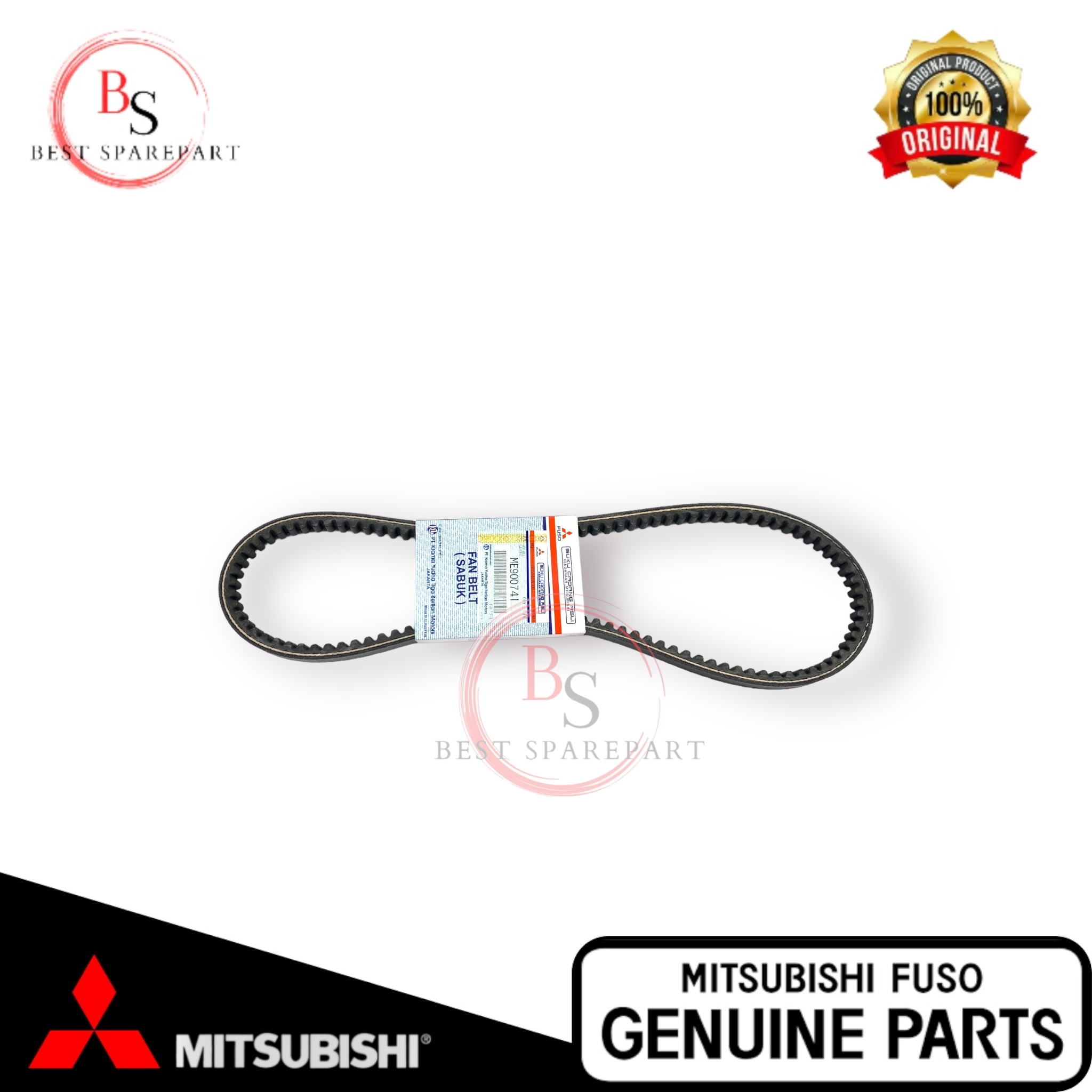 FAN BELT FUSO FM517 - ME900741 MITSUBISHI ORIGINAL FAN BELT PS 190 220 ...