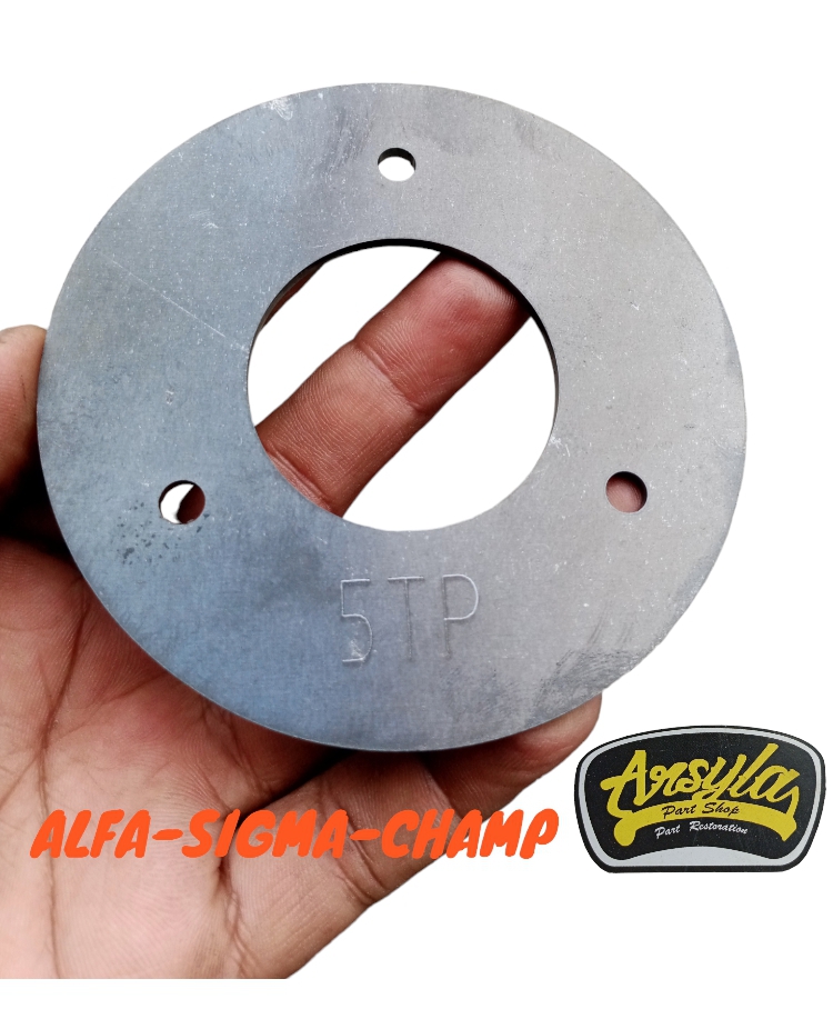 plat besi penahan karet rumah kopling 5TP Yamaha Alfa sigma champ force ...