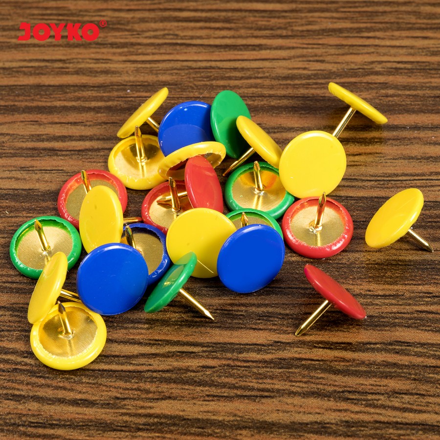Paku Payung Warna / Paku Mading / Color Push Pin Joyko CTT 10 | Lazada ...