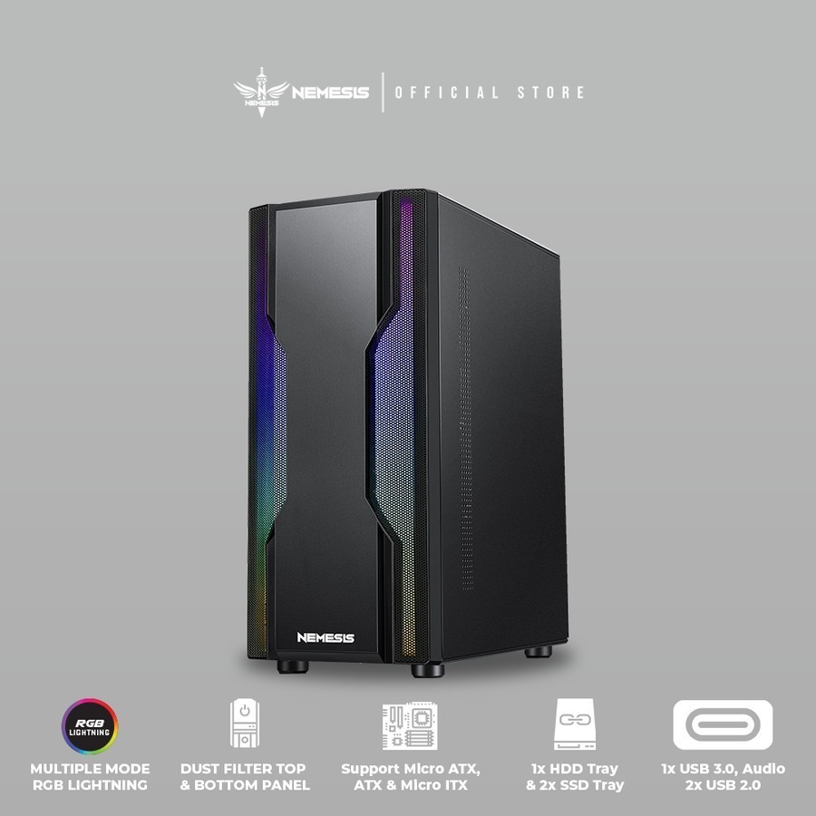 NYK Nemesis PC Case Gaming T60 Abaddon - Casing PC Gaming Micro ATX NYK ...