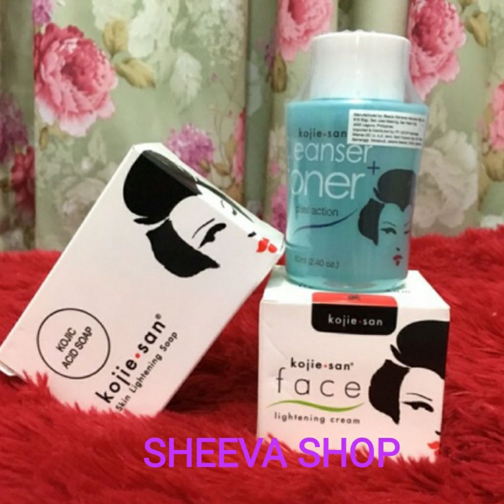 PAKET KOJIE SAN/KOJISAN/KOJIESAN 3 IN 1(SABUN 65GR+TONER 100ML+KRIM ...