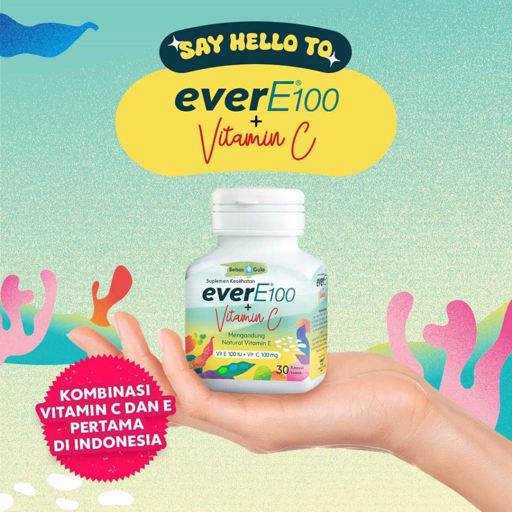 Ever E 100 Plus Vitamin C Suplemen Kesehatan Kulit Daya Tubuh | Lazada ...