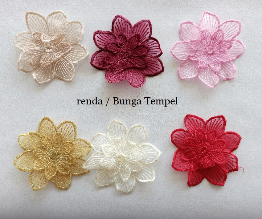 BUNGA TEMPEL 3DIMENSI RENDA | Lazada Indonesia