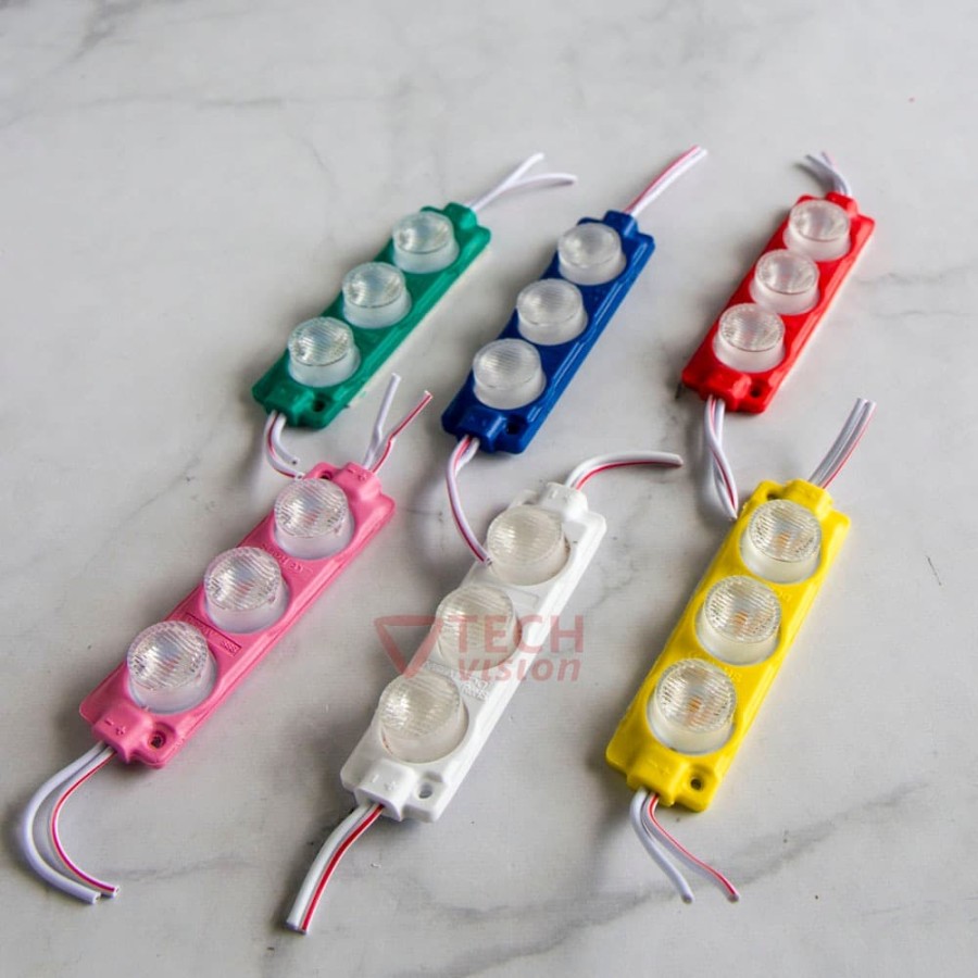Lampu LED Modul 3 Mata 24Volt 24V 24 Volt V Module 3030 7520 | Lazada ...