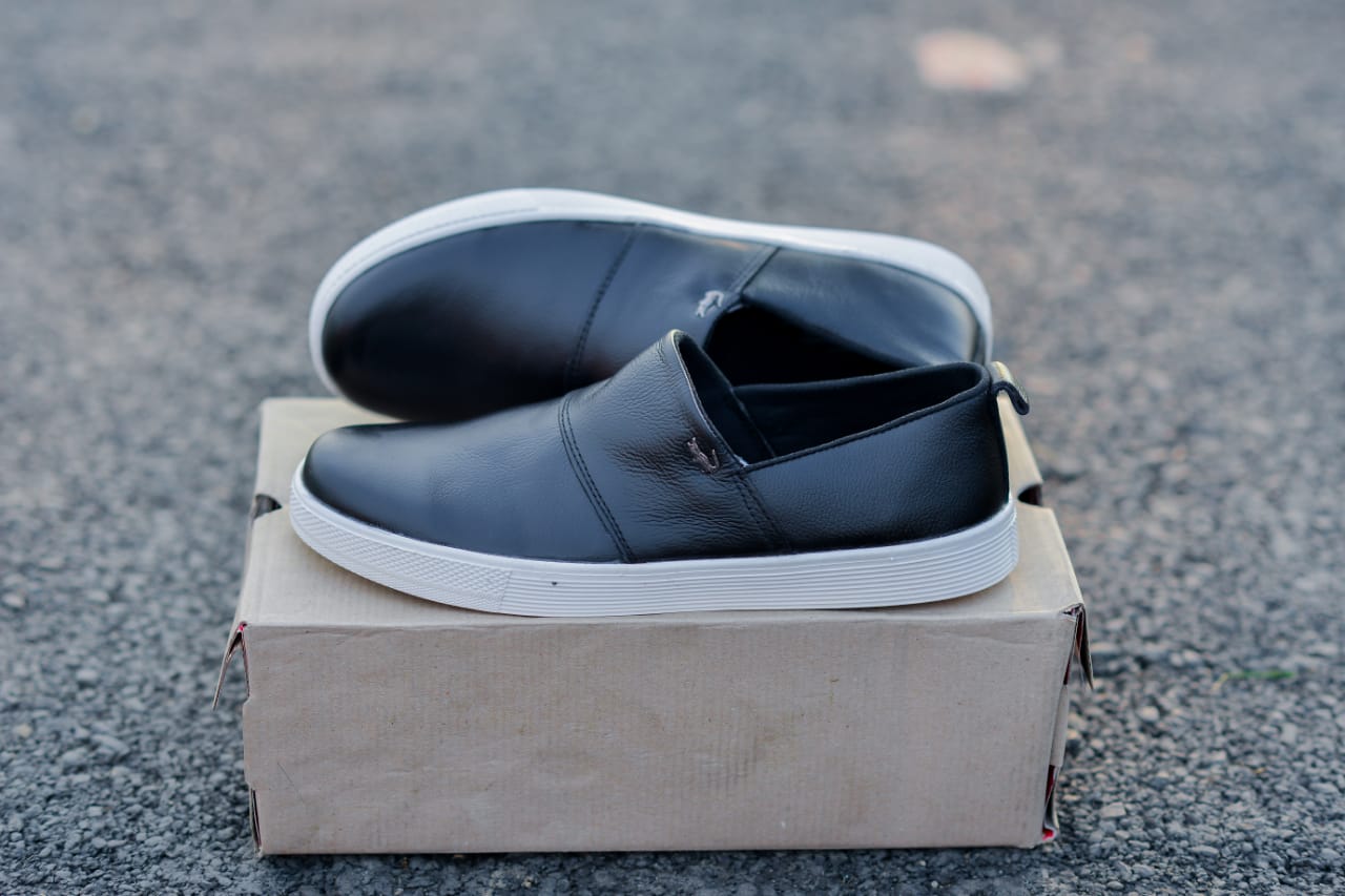 SEPATU SLOP PRIA KULIT MODEL KULIT JERUK SLIP-ON SEMI FORMAL KANTOR ...