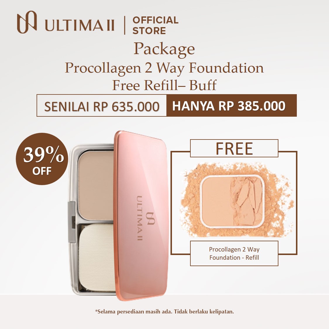 Ultima II Procollagen 2 Way Foundation + Refill | Lazada Indonesia