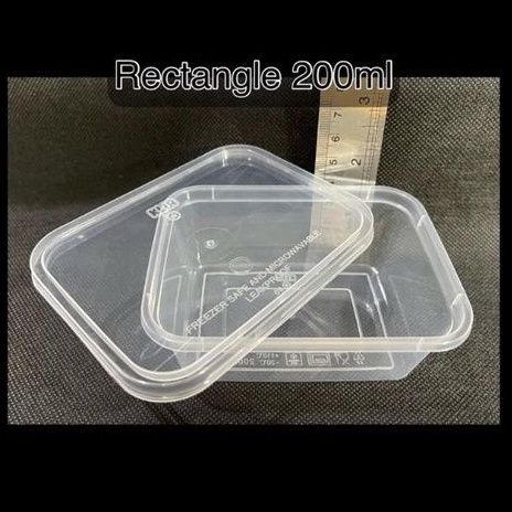 Thinwall Klir Persegi / Rectangle 200 ml / kotak plastik / wadah ...
