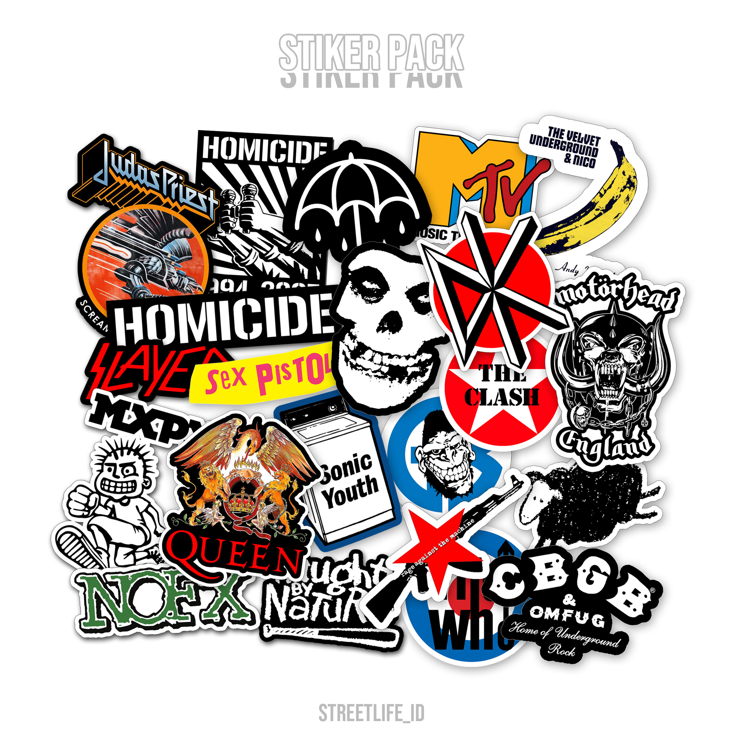 STICKER PACK ESTETIK / STIKER BAND / STIKER MUSIK / STIKER BAND LOGO ...