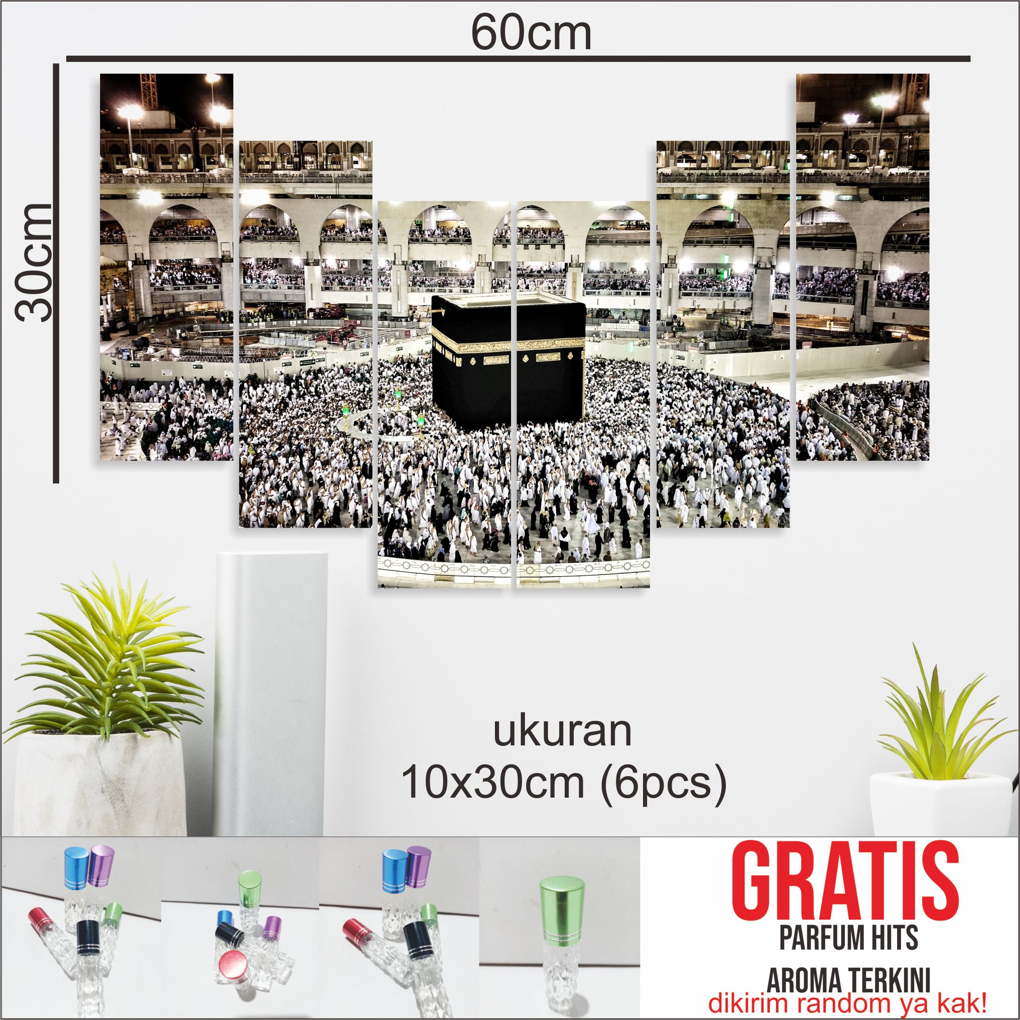 IDE417 -GRATIS assalamualaikum hiasan dinding puzzle ka'bah | Lazada ...