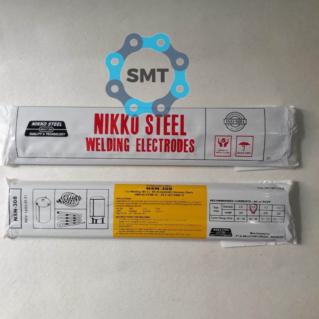 Kawat las Nikko Steel Stainless Steel NSN308 NSN 308 2.6 mili 2,6mm ...