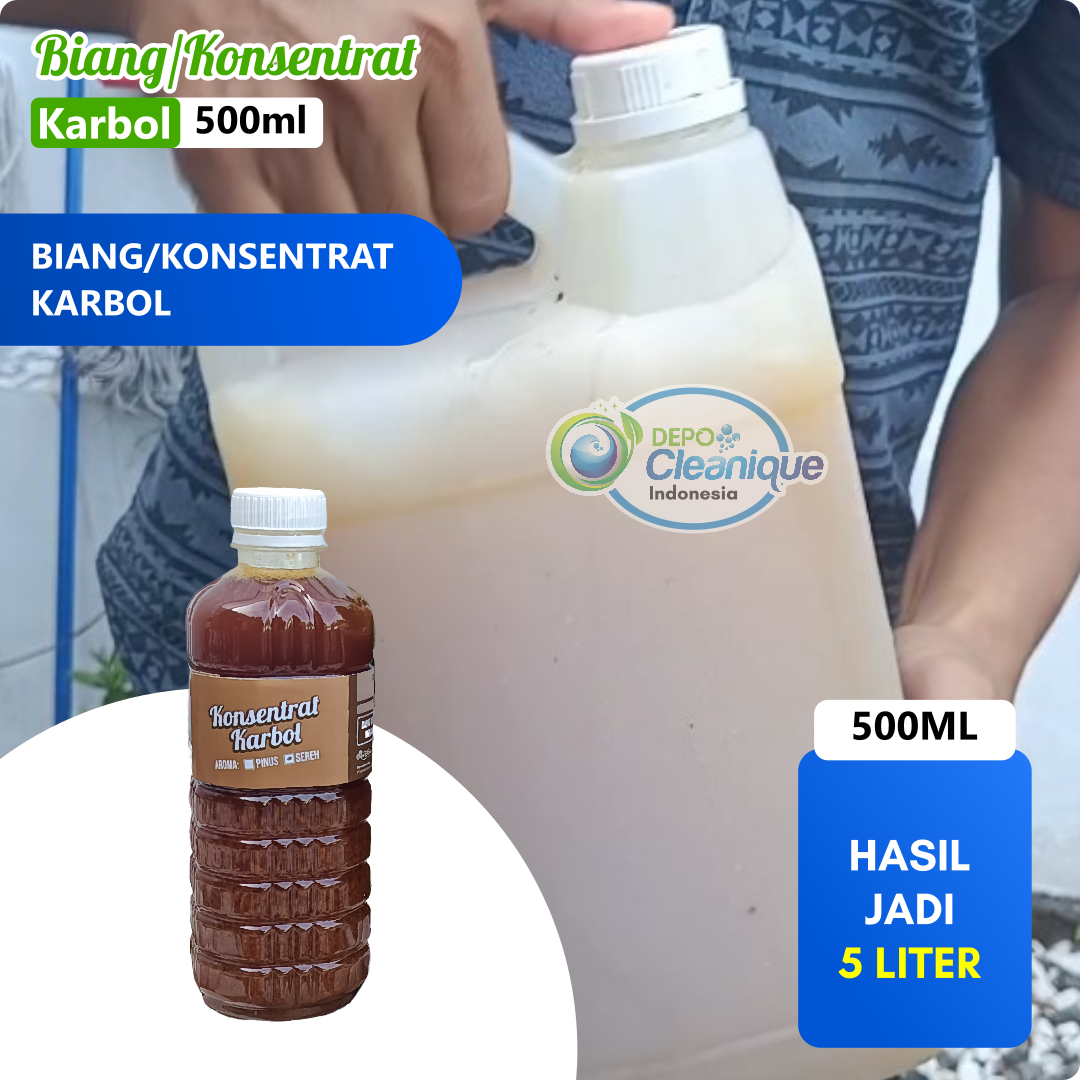 Bahan Karbol Lantai Botol 500 mL Jadi 5 Liter Wangi Pinus Anti Serangga ...