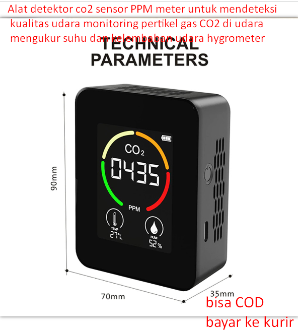 Alat detektor co2 sensor PPM meter untuk mendeteksi kualitas udara ... Alat detektor co2 sensor PPM meter untuk mendeteksi kualitas udara ...